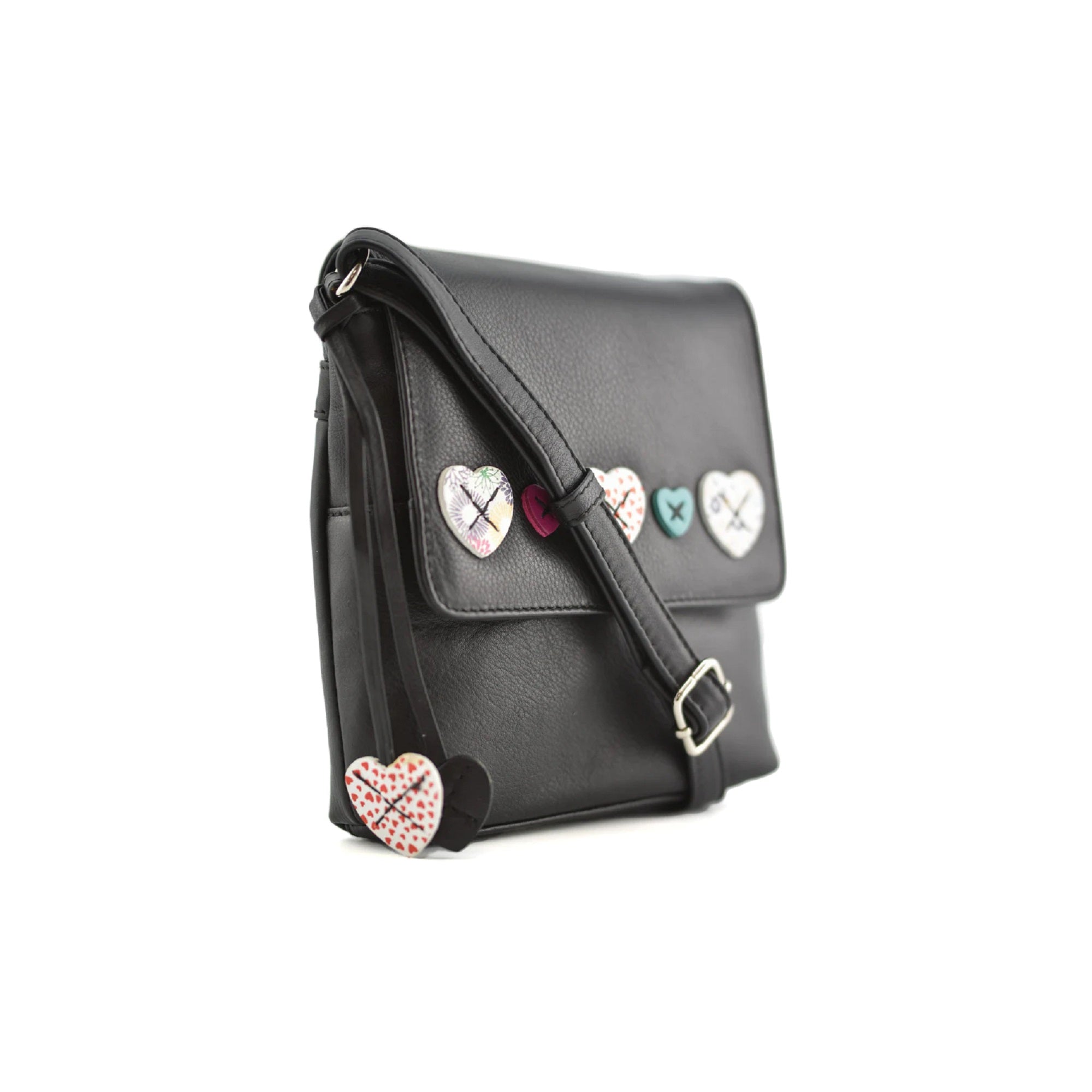 Lucy Small Leather Cross Body - Black – Snazzy Shop NZ
